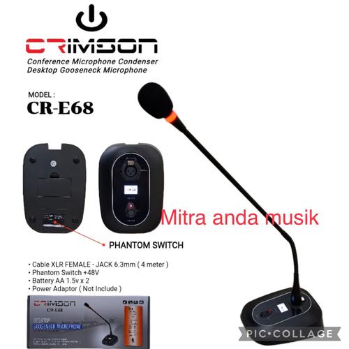 Jual Mic microphone crimson cre68 mic gooseneck podium mimbar - Jakarta ...