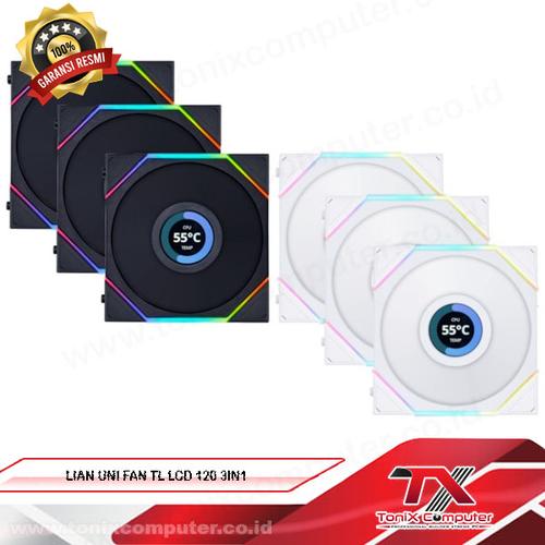 Promo LIAN LI UNI FAN TL LCD 120 Reverse Blade Triple Pack with 1.6 ...