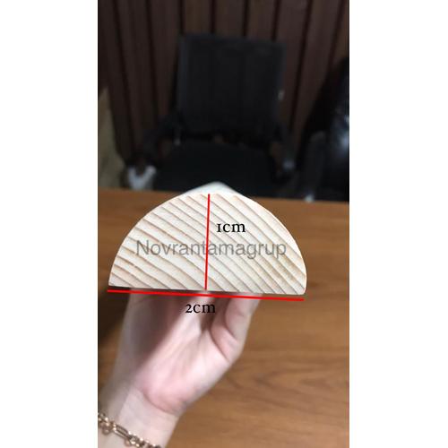 Jual Lis Profil Kayu Jati Belanda Setengah Lingkaran Ukuran 2x1cm ...