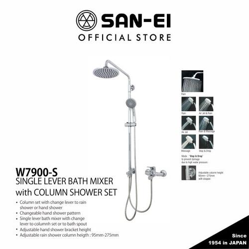 Jual SANEI Single Lever Bath Mixer with Column Shower Set W7900-S | Set ...