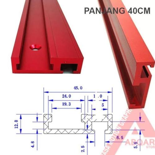 Jual Best miter track / router table track / t slot / rel / table saw ...