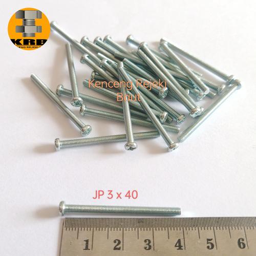 Jual [ISI 100 PCS] Baut JP 3x40 / Baut Obeng Plus / Baut Obeng + Panjang 4 cm - Kab. Sragen ...
