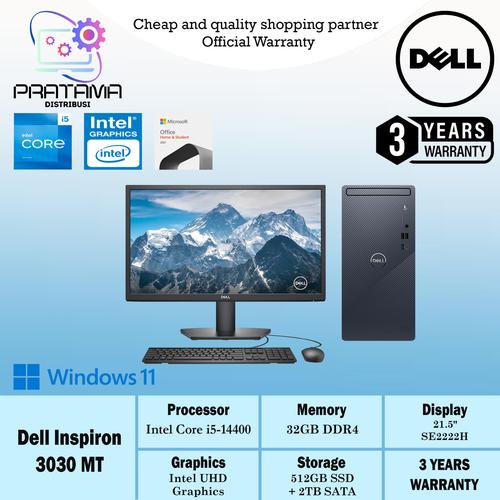 Jual Dell Inspiron 3030 MT Core i5-14400 32GB 512GB SSD + 2TB SATA ...
