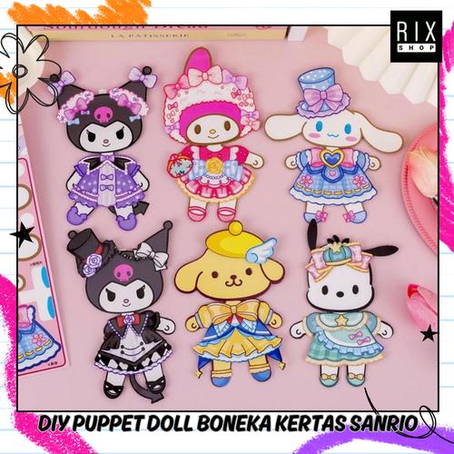 Jual Mainan DIY Paper Doll Sanrio - Puppet Doll Sanrio Boneka Kertas ...