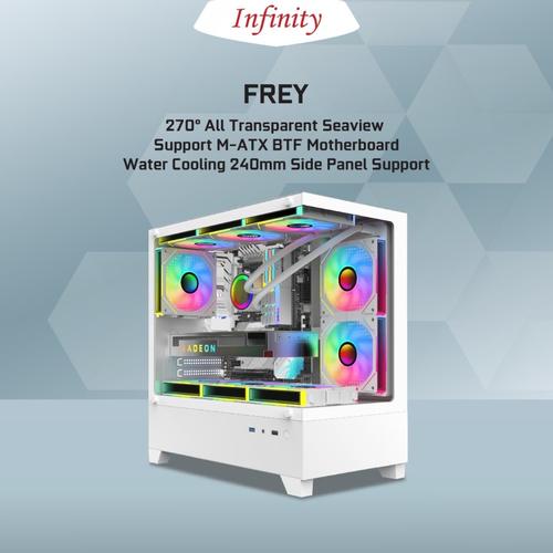 Jual CASING PC INFINITY FREY WHITE M-ATX GAMING CASE - NO FAN - Kota ...