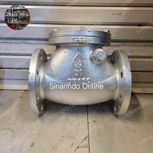 Jual SWING CHECK VALVE 3" INCH DN 80 PN 16 DUCTILE IRON FLANGE ...