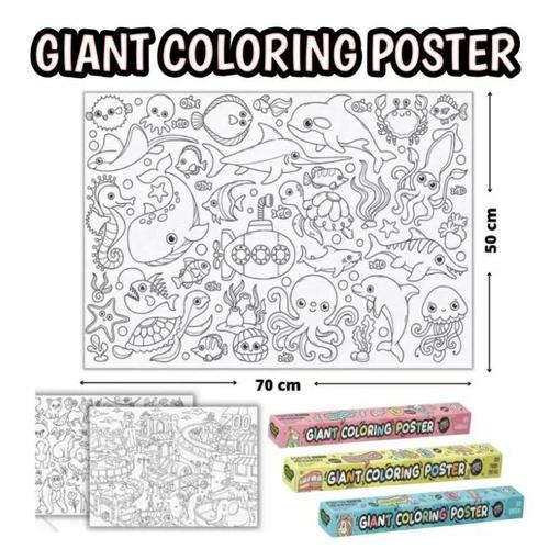 Jual "Laku" Giant Coloring Poster - Poster Mewarnai Untuk Anak Isi 3 ...