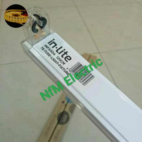 Jual INLITE Kap Lampu Neon LED T8 120cm / Housing Lampu T8 LED 120Cm ...