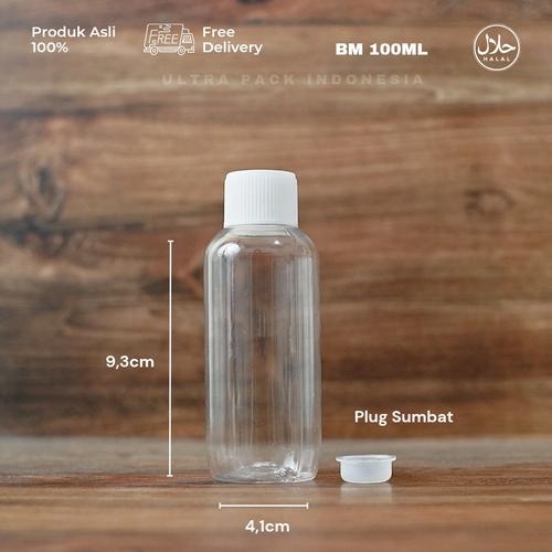 Jual BOTOL PET BM 100ML CLEAR & PLUG DALAM + TUTUP ULIR PLASTIK - HITAM - Kota Tangerang - ULTRA ...