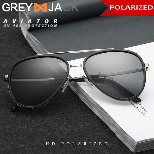 Jual Grey Jack Kacamata Hitam Sunglases Polarized Anti UV Aviator Metal ...