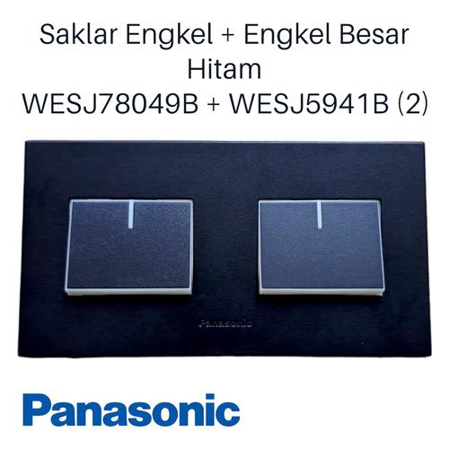 Jual PANASONIC SAKLAR ENGKEL LEBAR DUA GANG WESJP 78049 + WESJ5941 ...
