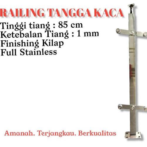 Jual TIANG RAILING TANGGA KACA/TIANG RAILING TANGGA STAINLESS/TIANG ...