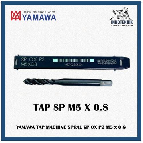 Jual YAMAWA Tap Spiral M5 x 0.8 Tap Machine Spiral M5x0.8 Tap Mesin SP Spiral Original Yamawa ...