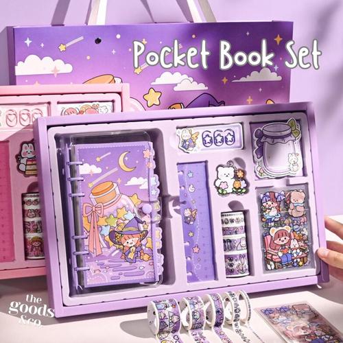 Jual 𝐆𝐨𝐨𝐝𝐬𝐂𝐨 Cute Diary Journal Set Korea Style Cute Stickers Set Buku ...