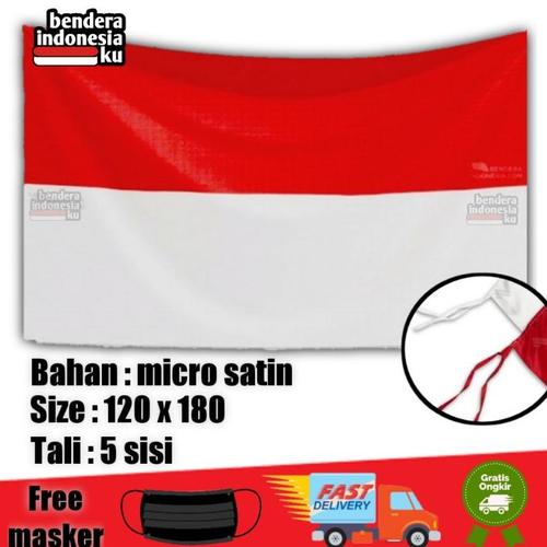 Jual Bendera Merah Putih Ukuran 120X180 Bendera Besar Bendera Merah ...