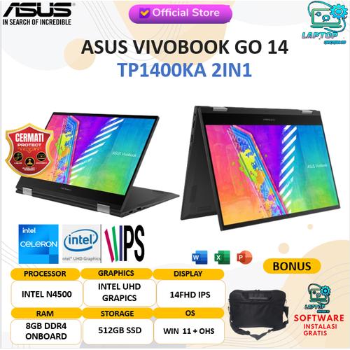 Promo Asus vivobook 14 flip tp1400ka touch pentium silver n4500 8gb ...