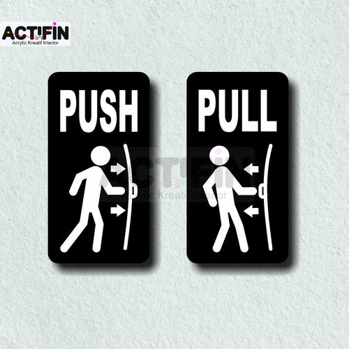 Jual Push Pull Sign Timbul Minimalis | Stiker Push Pull Acrylic - Kotak ...