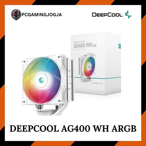 Jual DEEPCOOL AG400 WHITE ARGB AIR COOLER MULTI PLATFORM 4 HEATPIPE ...