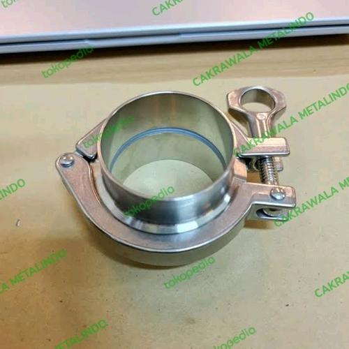 Jual Clamp Ferrule Sanitary 1 1/4" inch Stainless SS316 Complete Set ...