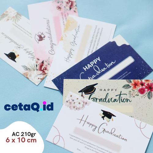 Jual Kartu Ucapan Happy Graduation Card 6 x 10 cm / Kartu Ucapan Wisuda ...