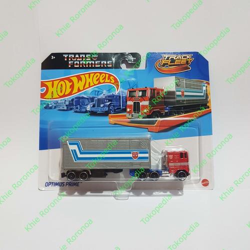 Jual HotWheels Track Fleet Optimus Prime Merah Transformers Autobots ...