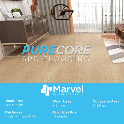 Jual spc marvel purecore 5mm include foam lantai interior/box - Brown ...