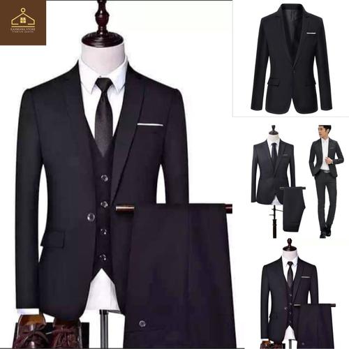 Jual RAHMANA - Jas Formal Hitam Pria Blazer Pria Slimfit Jas Wedding ...