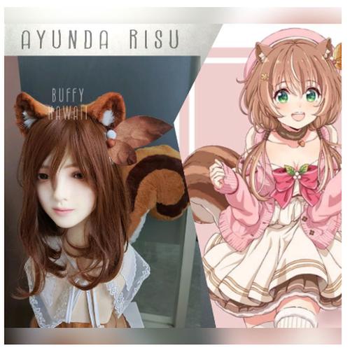 Jual Bando ekor realistic ayunda risu vtuber cosplay tupai halloween ...