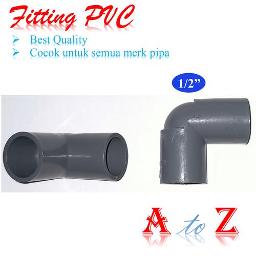 Jual knee/knie 1/2 in/keni 1/2"/elbow 1/2"/keni pvc 1/2 inch - harga ...