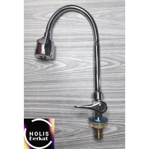 Jual Keran Angsa Fleksibel Tanam Drat Bawah / Kran Air Dapur Cuci ...