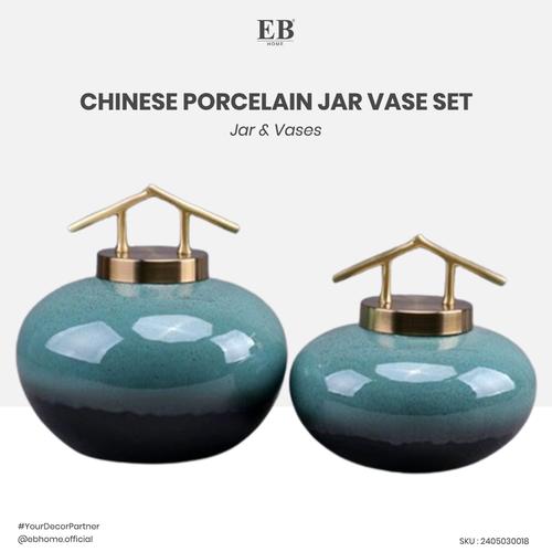 Jual Pajangan Meja Vas Guci Keramik / Chinese Porcelain Temple Jar Vase ...