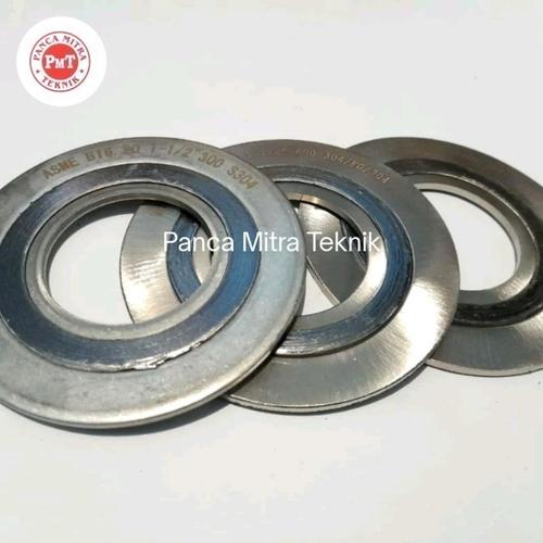 Jual 10" inch Spiral Wound Gasket SS304 ANSI 300 / SWG SS304 ANSI 300 ...