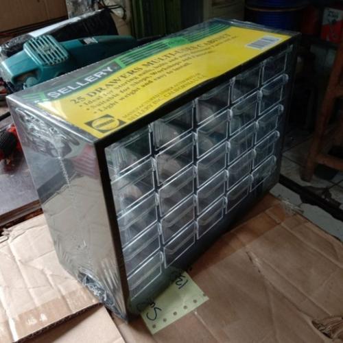 Jual Sellery Rak Susun Mini Drawers 25 Slot Laci Penyimpanan Baut mur ...
