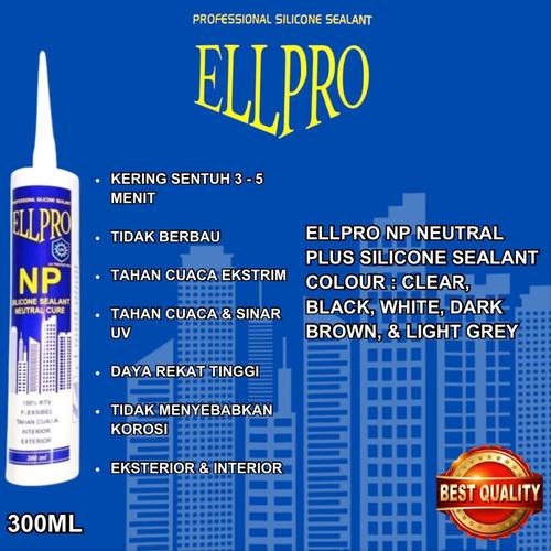 Jual Lem Atap/Lem Beton/Lem ACP/Lem Kaca Silicone Sealant ELLPRO NP ...