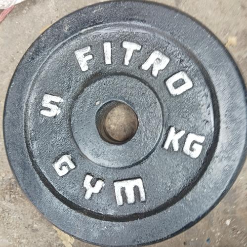 Jual barbell kepingan besi 5kg/iron dumbell plate 5kg import ...
