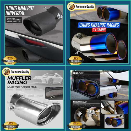 Jual Ujung Knalpot Muffler Exhaust Tip Tailpipe Universal Car 14cm ...