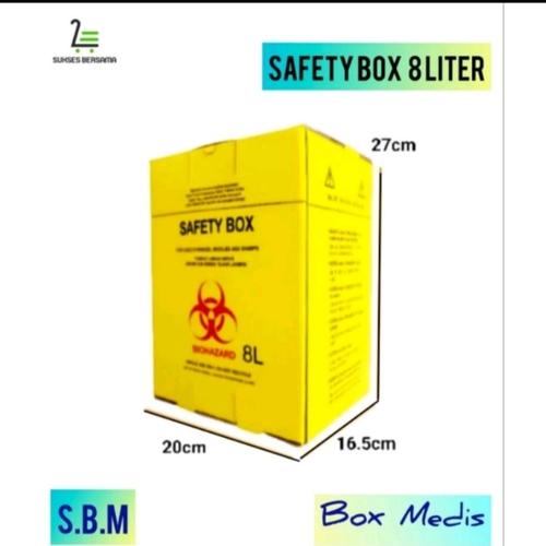 Jual Safety Box Medis 8 Liter/Biohazard/Tempat Sampah Medis 8 Liter ...