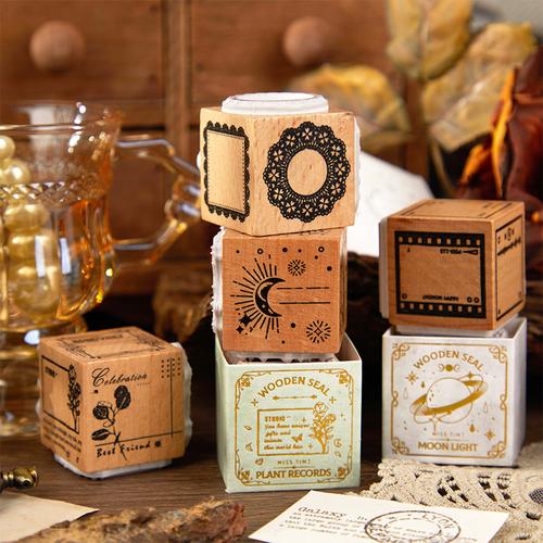 Promo Stamp Journal Scrapbook DIY 3 Sisi Multifungsi Cap Journalling ...