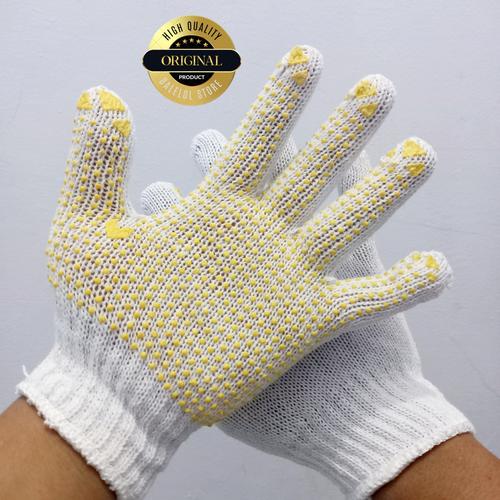 Jual Sarung Tangan Proyek Bintik Kuning Perpasang Sarung Tangan Putih ...