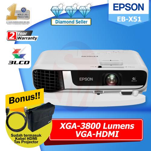 Promo Projector Epson EB X51 XGA 3800 Lumens HDMI support Cicil 0% 3x - Jakarta Barat ...