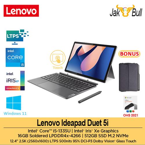Promo Lenovo Ideapad Duet 5i i5-1335U 512GB SSD 16GB 2.5K LTPS Touch ...