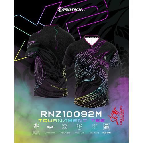 Promo TOURNAMENT TEE PROTECH DRAGON SERIES Badminton Dry Fit Tournament Jersey | RNZ10092M ...