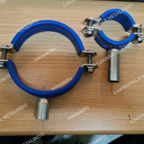 Jual Clamp Pipa Holder Sanitary 4" inch SS304 / Klem Pipa Foodgrade ...