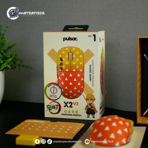 Jual PULSAR X DEMON SLAYER - X2V2 GAMING MOUSE ZENITSU EDITION - Kota ...