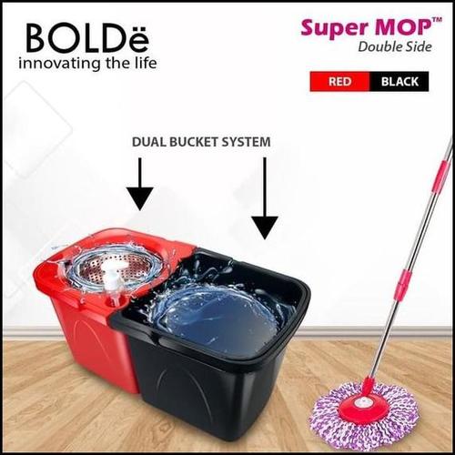 Jual Trend Alat Pel Putar Pembersih Lantai BOLDe Super Mop DOUBLE SIDE ...