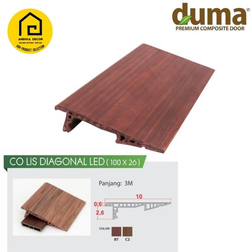 Promo LIS PLAFON DUMA Co Lis Diagonal Led Wpc ( 100 x 26 ) - Jakarta ...