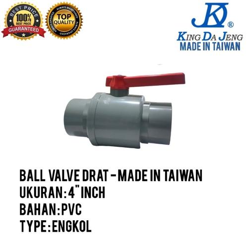 Jual stop kran ball valve pvc drat 4" inch keran air KDJ Drat Stop Kran ...
