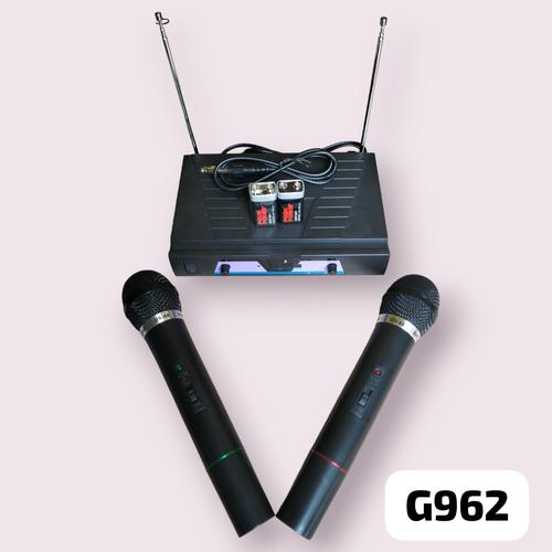 Jual G962 DUAL WIRELESS MIC MIK MIX NIRKABEL DOUBLE MICROPHONE WIRELES TANPA KABEL SEPASANG ...