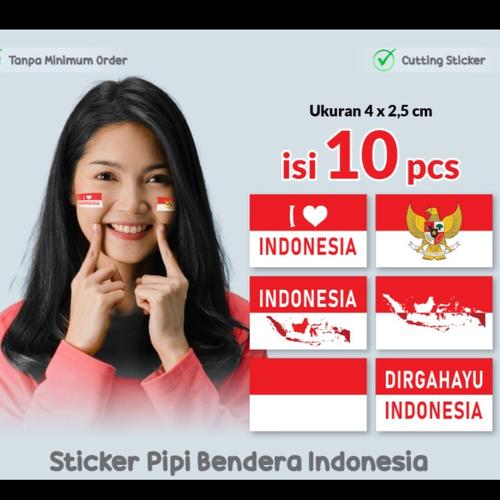 Jual Sticker Pipi Bendera Tempelan Merah Putih Stiker 17 Agustus ...