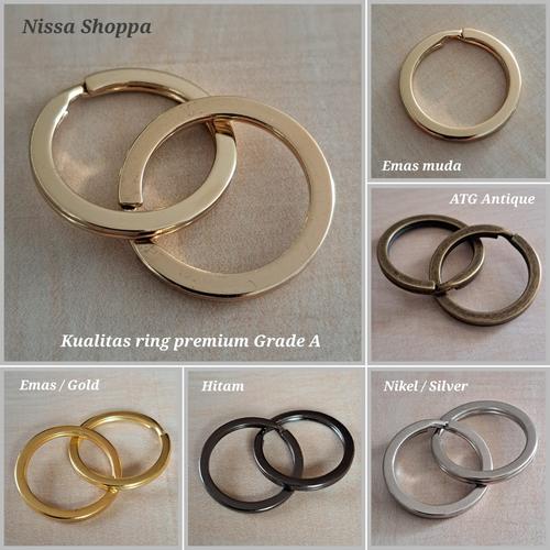 Jual Ring gepeng ring pipih gantungan kunci ready semua ukuran - Hitam ...